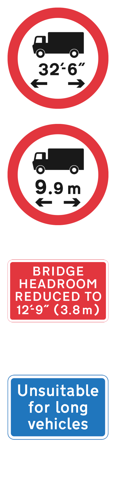 Vehicle restriction signs – Metrication UK